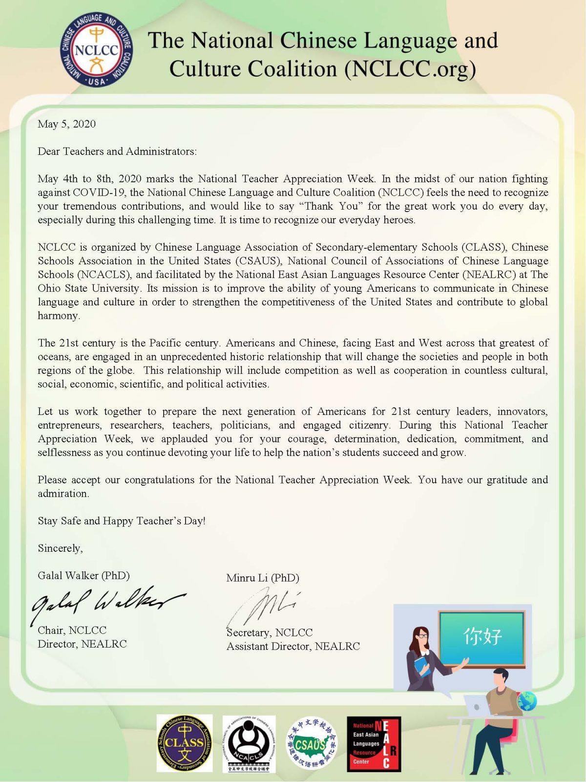 Teacher’s Day Letter from NCLCC – The National Chinese Language and ...